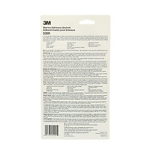 3M Marine Adhesive Sealant 5200, White, Flexible Bonds, Long Work-Time, 1 oz Tube