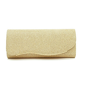 RAPENG Women's Evening Bag Glitter Clutch Wedding Bridal Purse Sparkle Cocktail Party Prom Handbag (gold)
