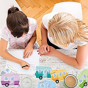 Camper Cutouts Vintage Trailers Cutouts Camping Bulletin Board Decoration Set for Classroom Decor School Playroom Baby Nursery Kids Bedroom Studio (72 Sheets)