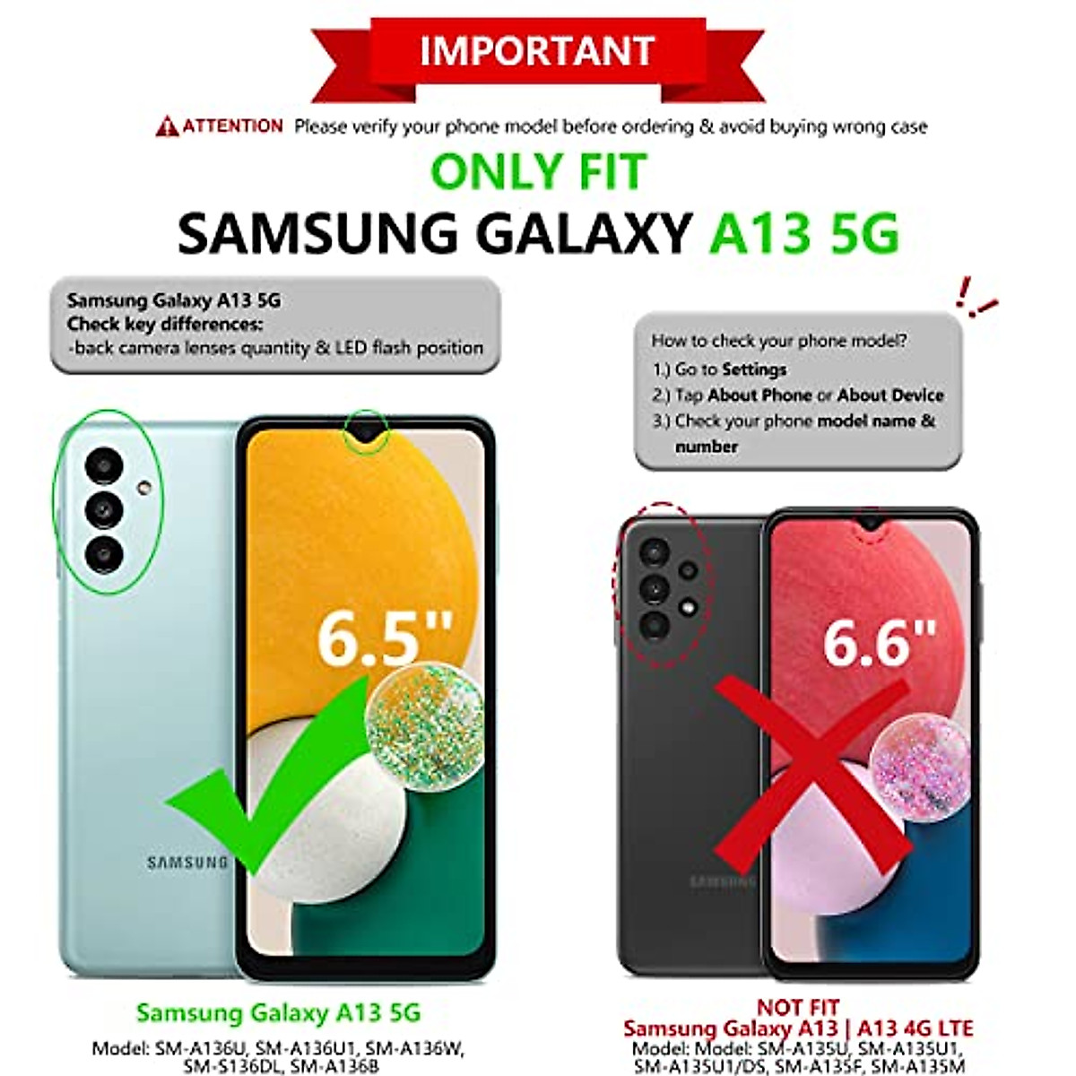 PUJUE for Samsung Galaxy A13 5G Case: Silicone Slim Full Rugged Protective Matte Cell Phone Case - Durable Drop Shockproof TPU Cute Bumper Cover (Black)