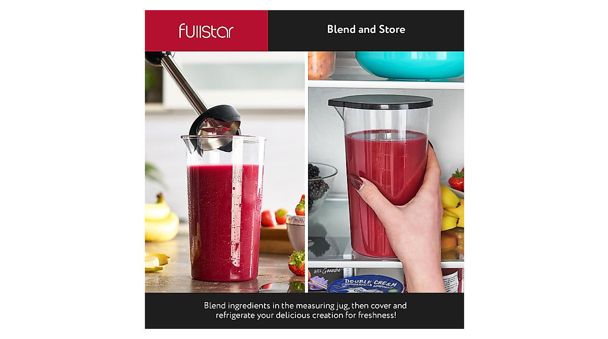 Fullstar Immersion Blender Set - 9-Speed Hand Mixer, 5-in-1 Kitchen Tool