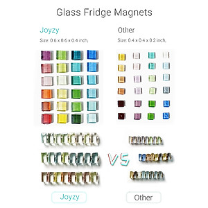 Joyzy Refrigerator Magnets Fridge Magnets Cute Glass Magnets for Fridge Decorative Kitchen Office 24 Pack (White)