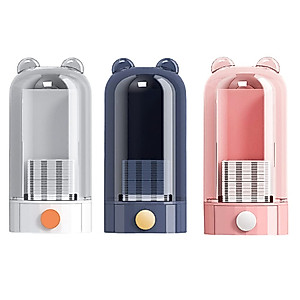 Automatic Cotton Pad Dispenser, Press Out Makeup Cotton Holder, Translucent Wall Mounted Design, ABS Material, Best Women (Powder (get 50 Cotton Pads))