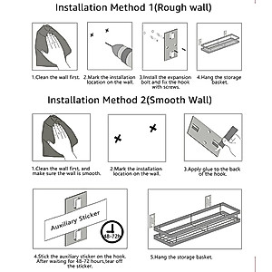 Metal Spice Rack Wall Mount Floating Shelves 2 Pack Black Storage organizer for Cabinet Door Pantry Kitchen Bathroom Supplies (9.8inches length)
