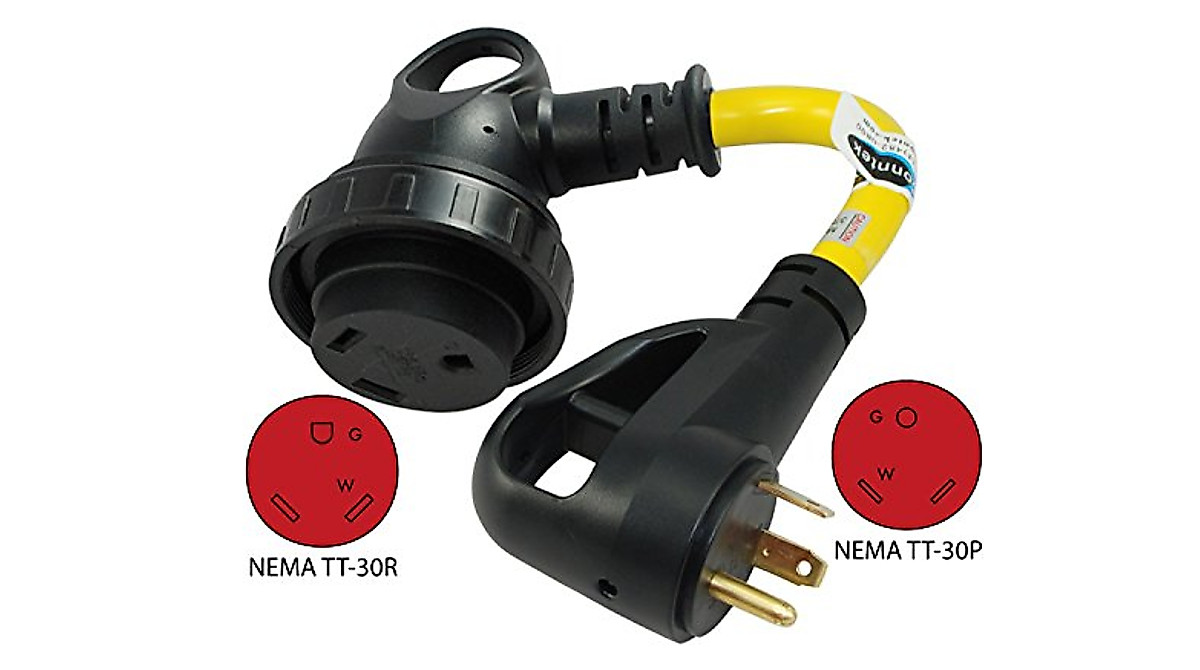 Conntek Ergo Grip 1.5ft RV Adapter Cord - TT-30P to TT-30R
