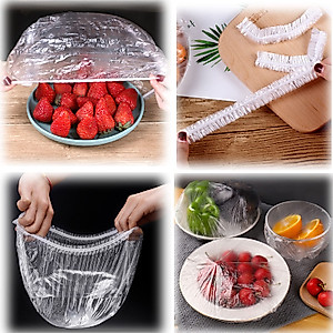 Plastic Wrap Storage Box with 200pcs Disposable Cling Film Cover, 2023 New Wall-Mounted Punch-Free Fresh Keeping Bag Storage Box, Extractable Food Wrap Shower Caps Organizer for Kitchen Bathroom (B-Green)