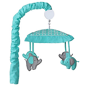 BabyFad Animal Print Turquoise 9 Piece Baby Crib Bedding Set 100% Cotton