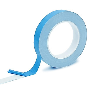 Thermal Adhesive Tape, 25m x 10mm x 0.20mm Double Side Thermal Tapes Cooling Heatsink Pad Apply to LED, IGBT IC Chip Computer CPU GPU Modules MOS Tube SSD Drives