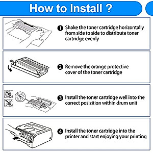 USUPERINK High Yield Compatible Toner Cartridge Replacement for Brother TN580 TN-580 TN550 TN-550 to Work with HL-5250DN HL-5370DW MFC-8480DN MFC-8690DW MFC-8860DN MFC-8890DW Printer (1 Pack, Black)