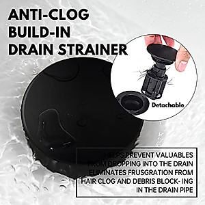 Matte Black Bathroom Faucet 3 Hole ARRISEA 4 Inch Centerset Faucet for Bathroom Sink, Black Bathroom Sink Faucet 3 Hole with Pop Up Drain, BF068-1-MB