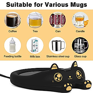 PUSEE Mug Warmer,Coffee Warmer for Desk Coffee Cup Warmer Auto Shut Off,Smart Candle Warmer with 3 Temp Settings,Electric Beverage Warmer Plate for Coffee,Cocoa,Tea,Water and Milk (Not Include Cup)