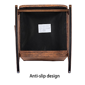 Rocking Chair with Ottoman, Nursery Glider with Thick Padded Cushion & Tall Backrest (Microfiber Fabric in Rustic Coffee)