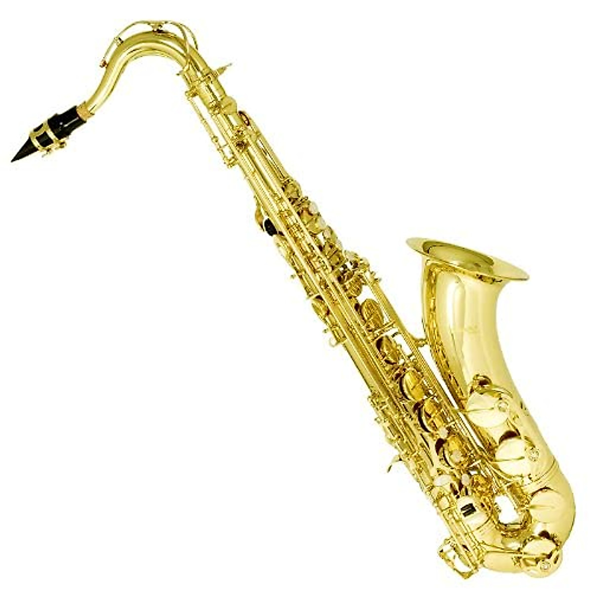 Mendini by Cecilio Tenor Saxophone, L+92D B Flat, Case, Tuner, Mouthpiece, Gold