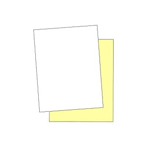 "Plain" Collated Color Paper (Not Carbonless) for Laser and Ink Jet Printers (Pack of 500 Sheets 2 Part)