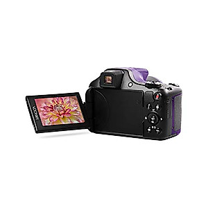 Minolta Pro Shot 20 Mega Pixel HD Digital Camera with 67x Optical Zoom, Full 1080p HD Video & 16GB SD Card (Purple)