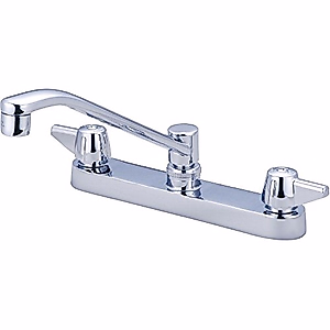 Central Brass 0122-A Two Handle Cast Brass Kitchen Faucet in Chrome