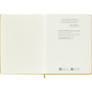 Moleskine Classic Notebook, Hard Cover, XL (7.5" x 9.5") Ruled/Lined, Hay Yellow (Silk), 192 Pages