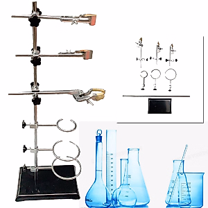 DOMINTY 60CM Laboratory Stands Support and Lab Clamp Flask Clamp Condenser Clamp Stands,Lab & Scientific Supplies Glassware & Labware