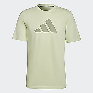 adidas Men's Future Icon Three Bar Tee, Almost Lime, Medium