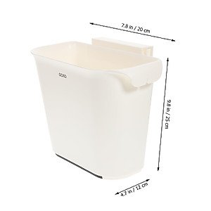 Angoily Kitchen Cabinet Trash Bin, Green, Plastic, Open-Top, Hanging Design, 10-Inch