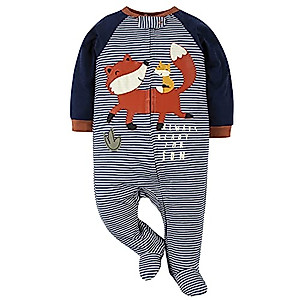 Gerber Baby Boys 2-Pack Sleep 'N Play Blue Fox 0-3 Months