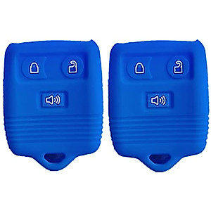 Silicone Smart Key Fob Cover Case Protector Keyless Remote Holder for Ford F150 F250 F350 Escape Expedition 3-Button Replacement for CWTWB1U331 CWTWB1U212 CWTWB1U345 GQ43VT11T