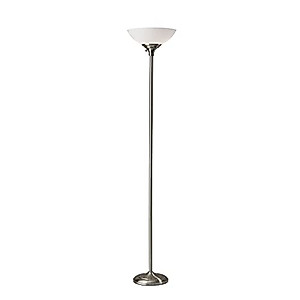 Adesso 7506-22 Glenn 300 Watt Floor Lamp, Brushed Steel