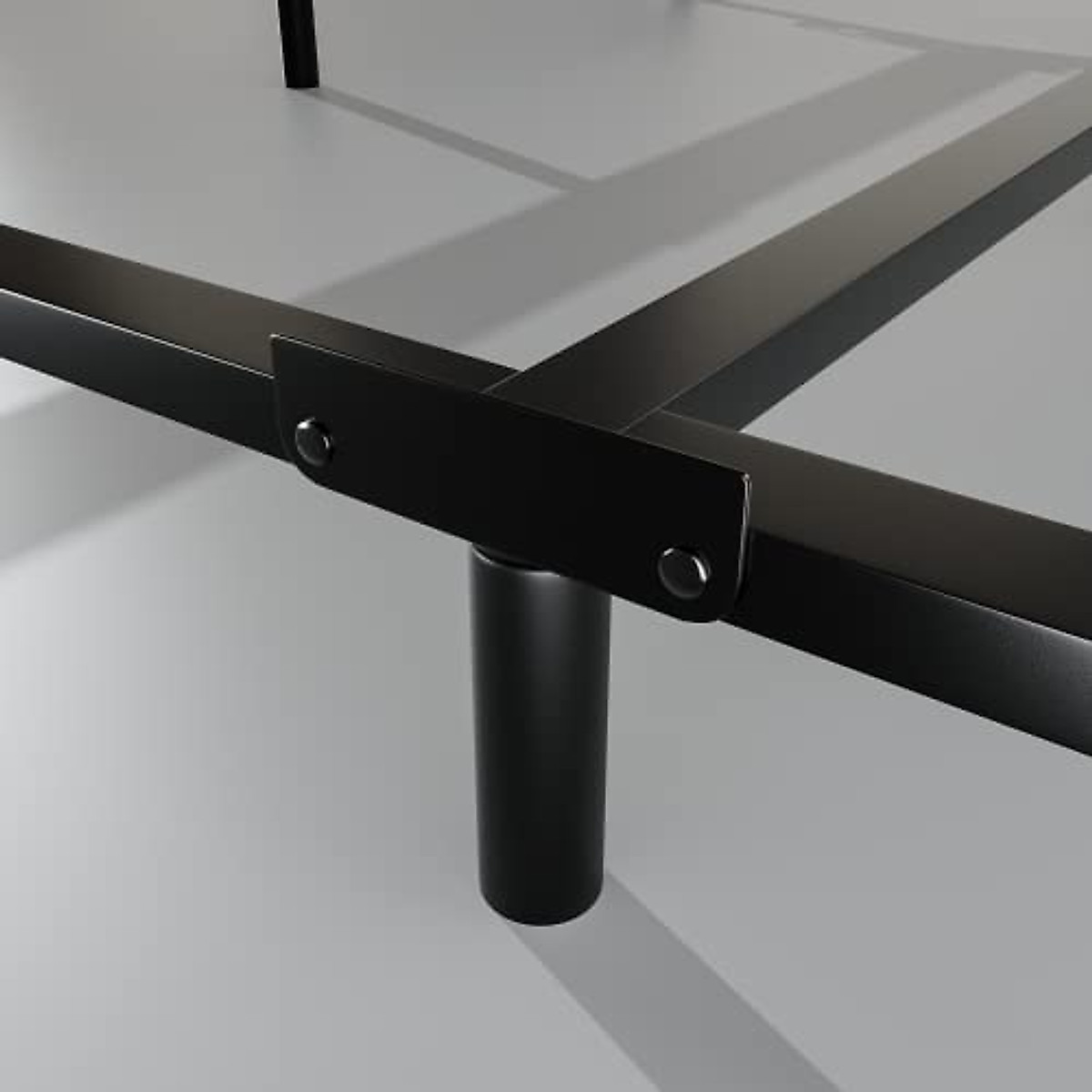 Homdock Queen Size Metal Bed Frame-7 Inch High Heavy Duty Bed Base with 9-Leg Support for Box Spring & Mattress, Elegant Black Finish