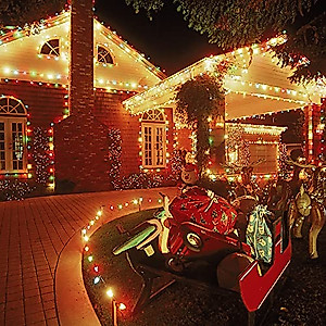 Sekmet 200pcs Holiday Light Clips Christmas Light Hooks,Gutters&Shingle Hooks, Roof, Fence Hooks for Hanging Mini, C6, C7, C9, Rope, Icicle String Lights and Other Outdoor&Indoor Lights, Tool Free