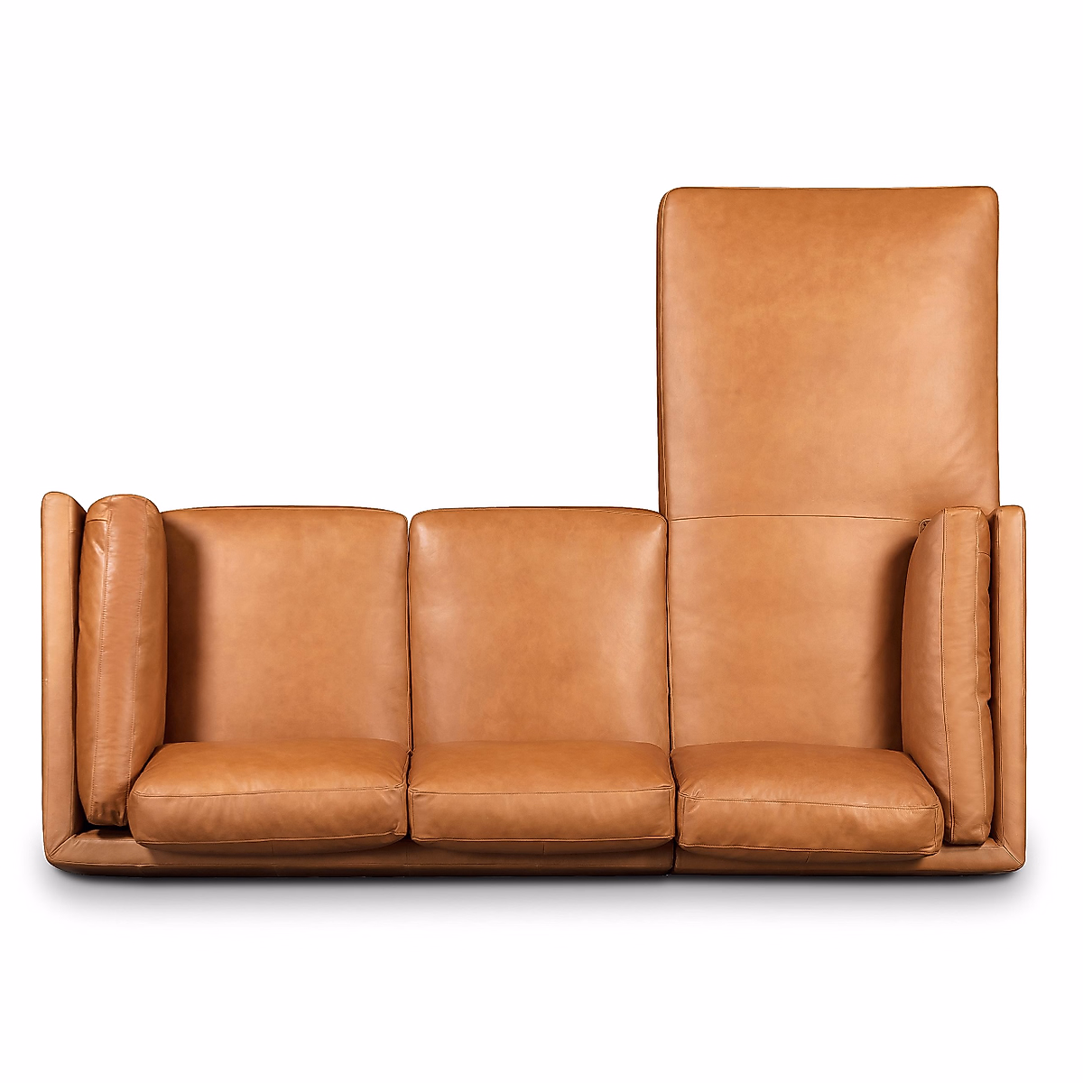 POLY & BARK Cadiz Left-Facing Sectional Sofa in Saddle tan