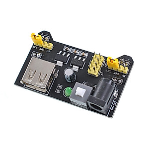Oiyagai 5 Stück Breadboard-Netzteilmodul für Arduino-Board, geeignet für MB-102 Lötfreies Breadboard