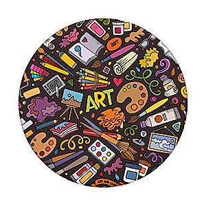 Art Collage for Artist, Painter, Teacher Gift PopSockets PopGrip: Swappable Grip for Phones & Tablets