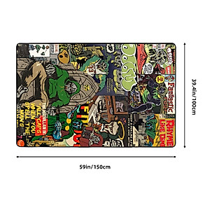 QANCOSI MF Rapper Doom Area Rugs Anti-Slip Ultra Soft Floor Mat Big Rug for Bedroom Living Room Kitchen Home Decor Outdoor/Indoor 60x39 inches
