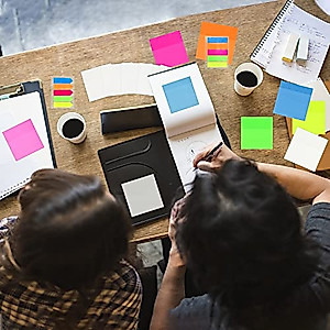 700PCS Transparent Sticky Notes Clear Sticky Notes Set Translucent Self-Stick Notes Pads Waterproof for Office School Supplies Planner Memo (3 x 3 Inches)