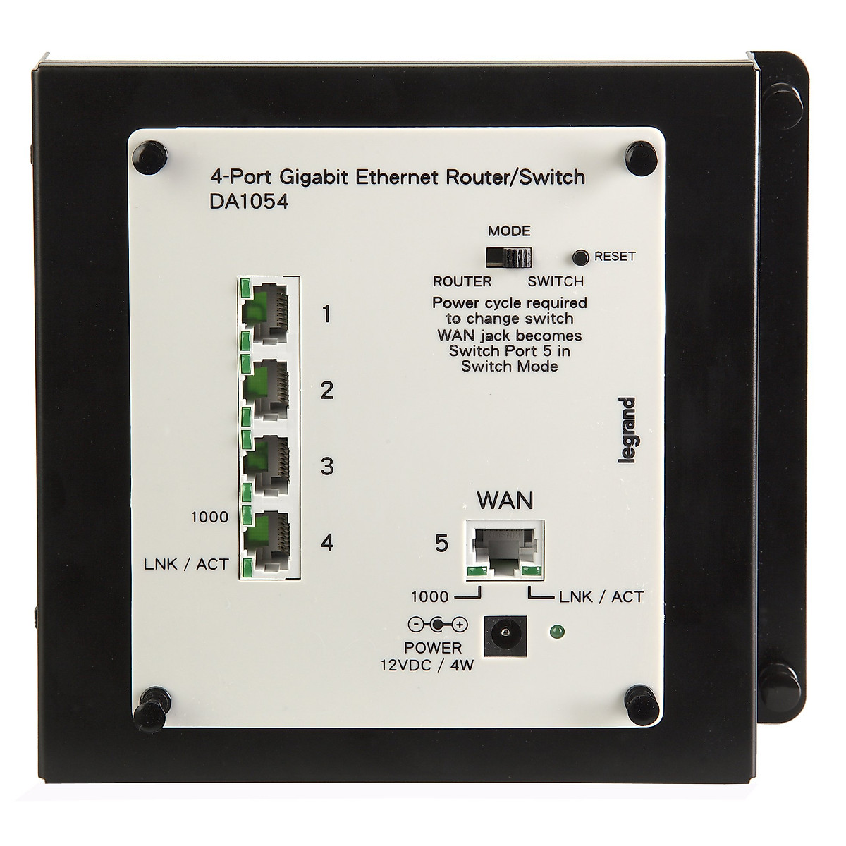 Legrand, Home Office & Theater, Wireless Router, Dual Band Antenna, Black, 4 Port, DA1054