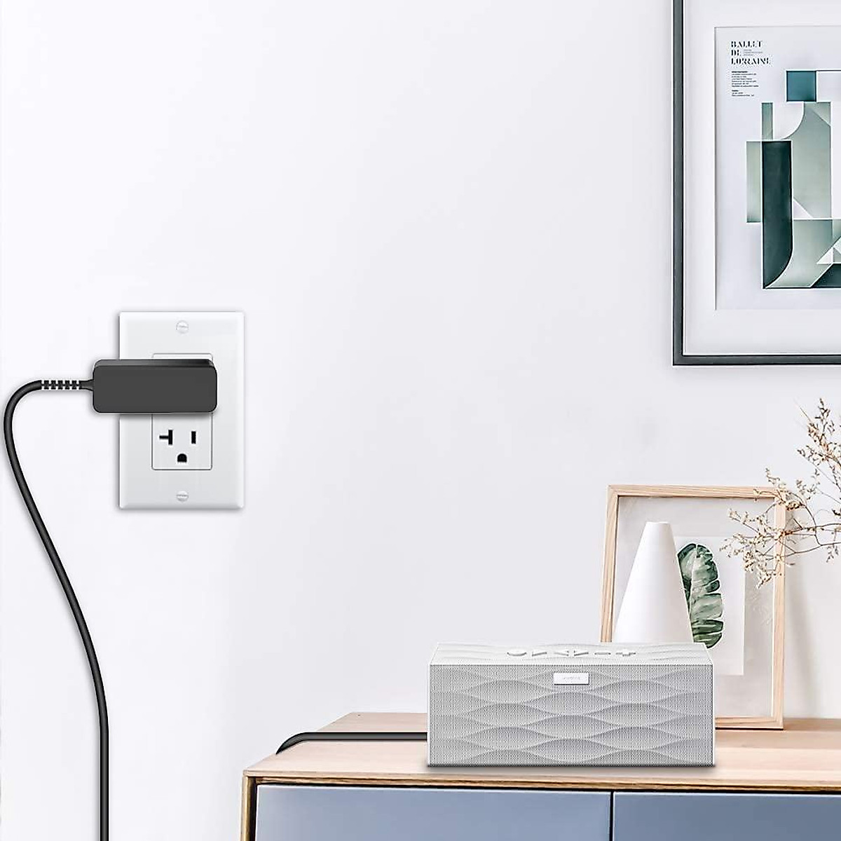 HKY AC Charger for Jawbone Big Jambox Speaker J2011-03 02 01 Jawbone JAMBOX Bluetooth Speaker J2011-03-US J2011-02-US J2011-01-US J2011-03-USPWR HDP40-145248W-1 jambox by Jawbone Charger Box Cord Box