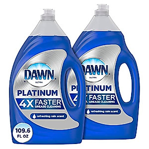 Dawn Platinum Dish Soap Liquid, Dishwashing Liquid, Dish Detergent Liquid, Dish Liquid, Refreshing Rain Scent, 54.9 fl oz (Pack of 2), Dish Soap Bulk