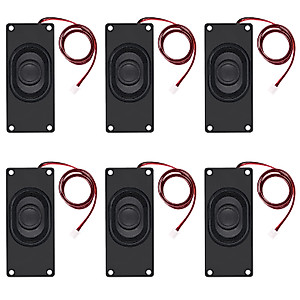 AITRIP 6PCS Speaker 3 Watt 8 Ohm with JST-PH2.0 Interface Compatible with Arduino for Electronic Projects