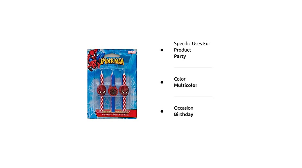 Spider-Man Candles - Vibrant 36-Piece Cake Toppers for Parties