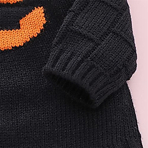 Baby Boy Girl Skeleton Halloween Costume Romper Oversized Waffle Knit Sweater Bodysuit Pullover Halloween Baby Costume