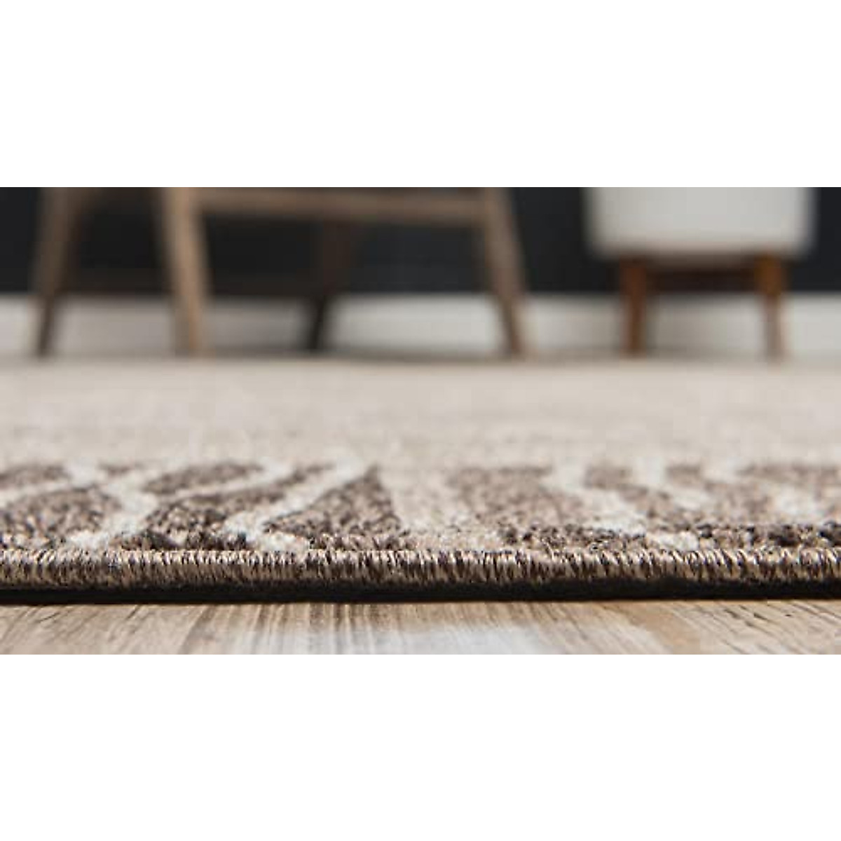 Rugs.com Angelica Collection Rug – 3' x 5' Dark Beige Medium Rug Perfect for Entryways, Kitchens, Breakfast Nooks, Accent Pieces