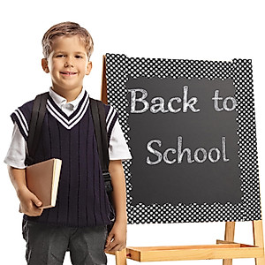 72 Feet Black and White Gingham Bulletin Board Borders Buffalo Plaid Scalloped Borders Trims Black and White Classroom Border Strips for Bulletin Board, Back to School, Christmas, Classroom Decoration