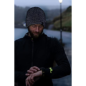 SEALSKINZ Unisex Waterproof Cold Weather Reflective Beanie, Black, Large/X-Large