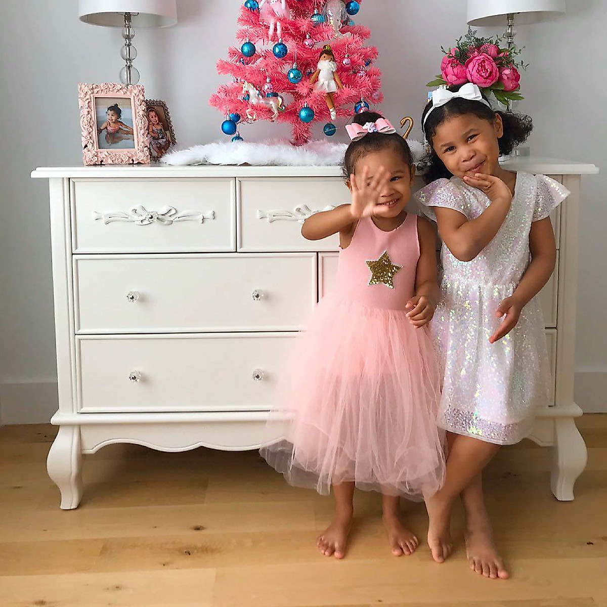 Evolur Aurora 7 Drawer Double Dresser, Frost