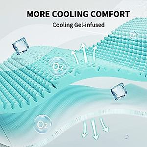 Dreamsmith 3 Inch 5-Zone Memory Foam Mattress Topper, Cooling Gel Infused Foam Mattress Topper, CertiPUR-US Certified, Queen
