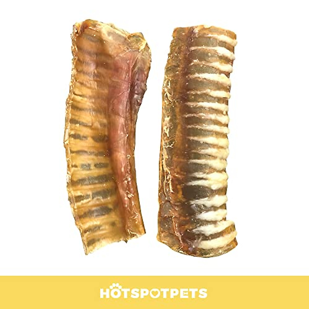 hotspot pets Premium Beef Trachea for Dogs 6" Strips Split - All Natural Grass-Fed Beef Dog Chews, Rich in Glucosamine Chondroitin for Joint Health, Single Ingredient No Rawhide Dog Treats