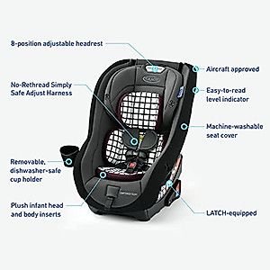 Graco Contender Slim Convertible Car Seat, Ainsley