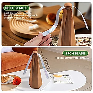 Fly Fans for Tables Fly Repellent for Outdoor Bug Fan Fly Repellent USB Charging Fan and Bugs Fly for Indoor Fly Insect Traps Fan Keep Flies and Bugs Zap Perfor Table Patio Fly Fans Deterrent (Brown)