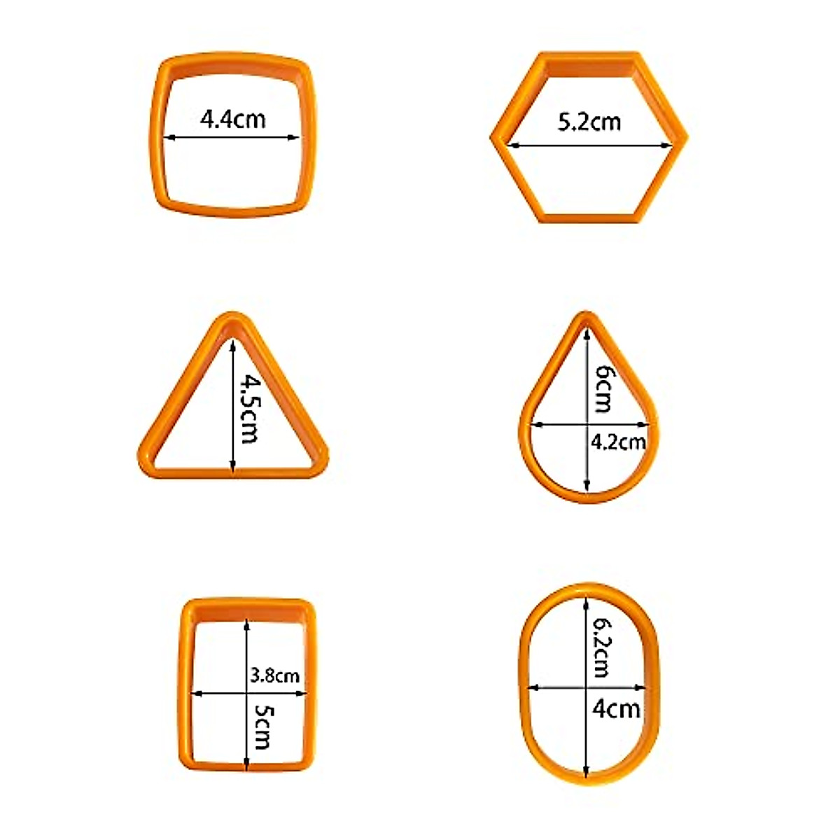 12PCS Color Plastic Cookie Cutters Heart Star Triangle for Vegetable Fruit Cutters