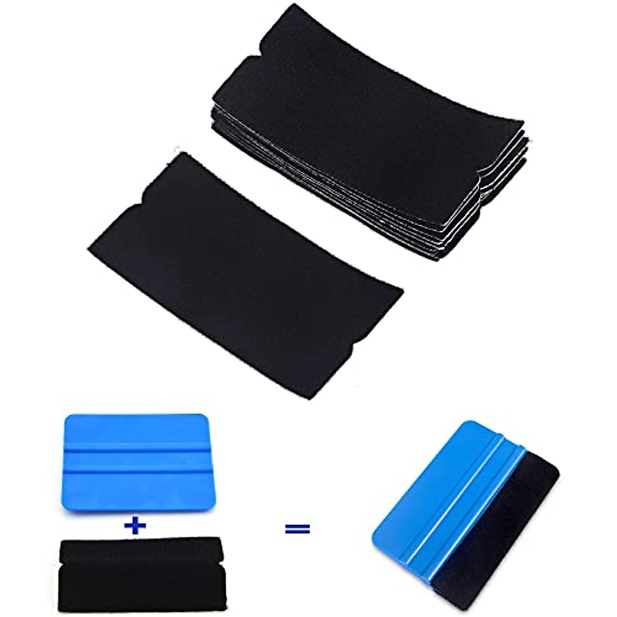 Auto Window Tint Film Tool Kits Include Vinyl Wrap Felt Squeegees with Spare Fabric Felts, Micro Squeegees, Vinyl Graphic Magnet Holders, Gloves, Cutter Knife, Utility Knife and Blades